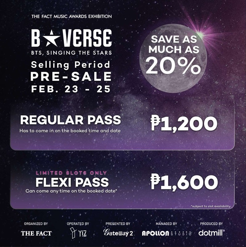 "B★VERSE, BTS Singing The Stars Exhibition" Early-Bird Sales Launching ...