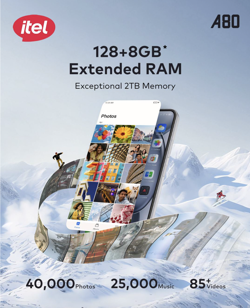 itel Introduces A80 with 50MP Camera Priced at Just 4,199