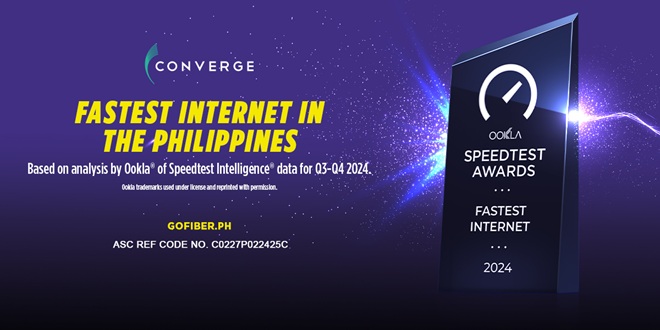 Converge Named Philippines' Fastest Fixed Network in 2024