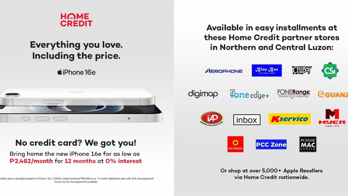 Upgrade to iPhone 16e Easily: From ₱2,482 Monthly with Home Credit